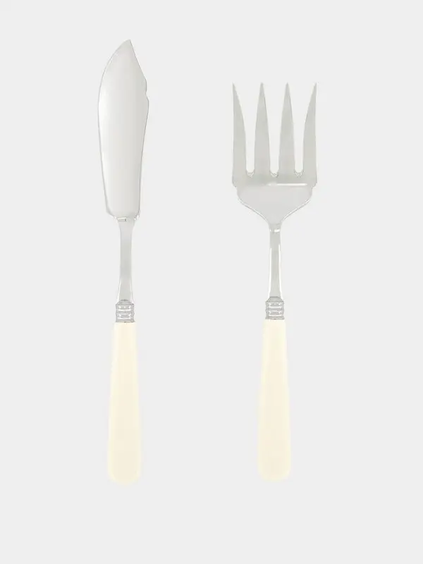 CAPDECO Ivory Helios Serving Set - Silver