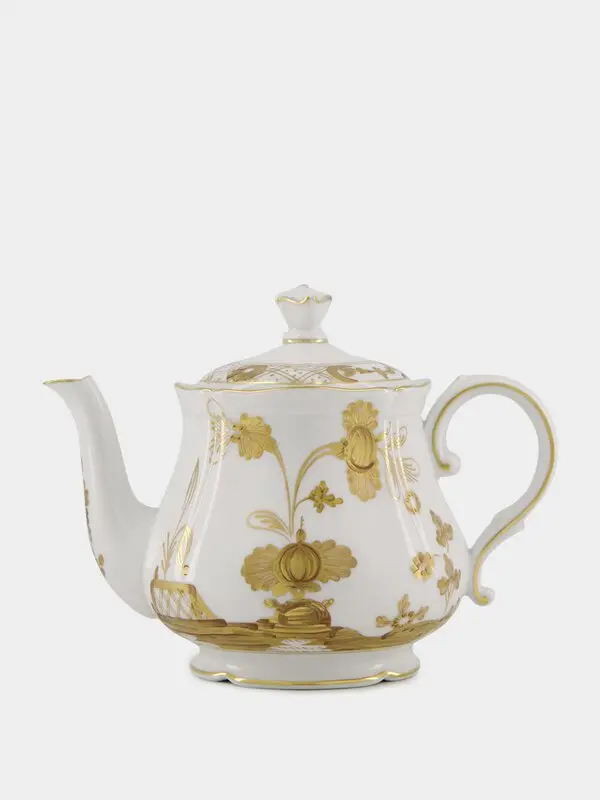 GINORI 1735 Oriente Italiano Aurum Teapot With Cover - White