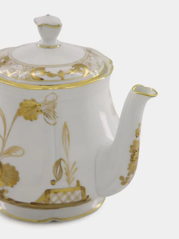 GINORI 1735 Oriente Italiano Aurum Teapot With Cover - White