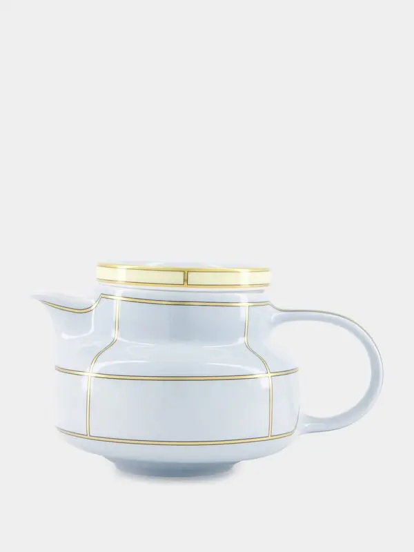 GINORI 1735 Celeste Porcelain Diva Teapot - Blue
