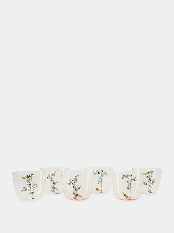 LOBMEYR Garden Of Paradise Tumbler Set Of 6 - Multicolour