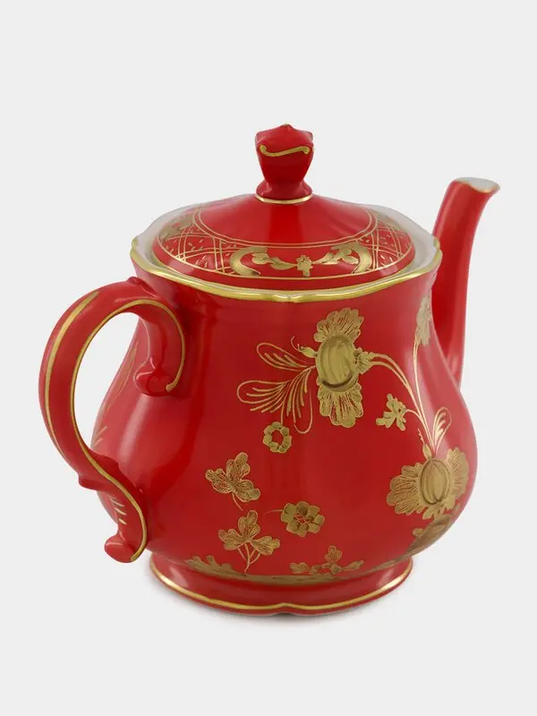 GINORI 1735 Oriente Italiano Rubrum Teapot With Cover - Red