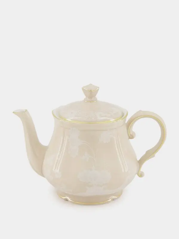 GINORI 1735 Meringa Oriente Italiano Porcelain Teapot - Beige