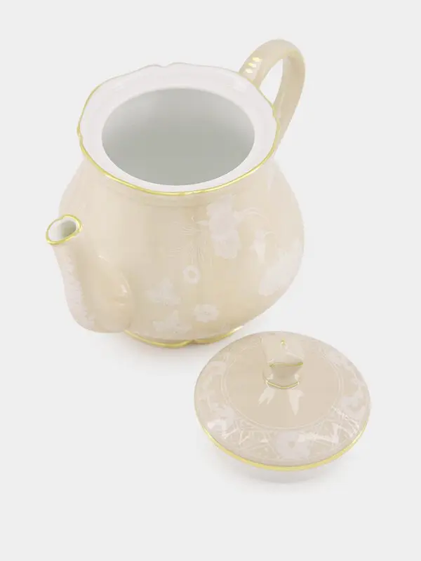 GINORI 1735 Meringa Oriente Italiano Porcelain Teapot - Beige