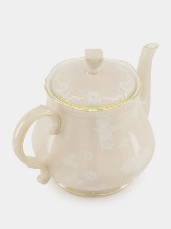 GINORI 1735 Meringa Oriente Italiano Porcelain Teapot - Beige