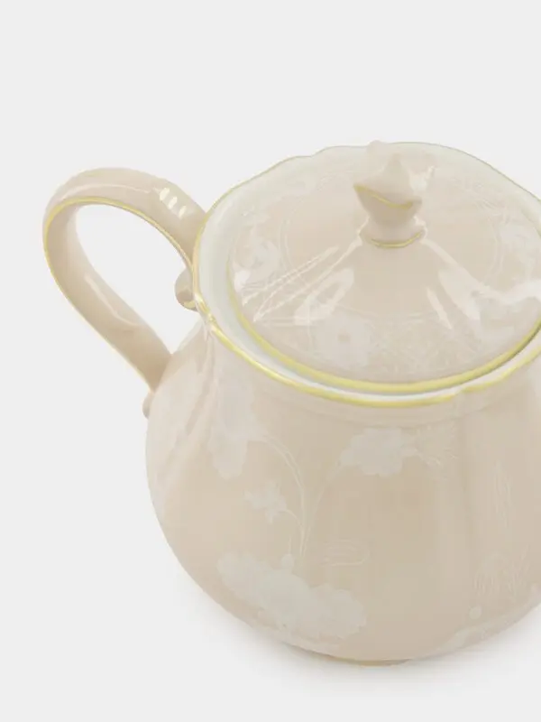 GINORI 1735 Meringa Oriente Italiano Porcelain Teapot - Beige