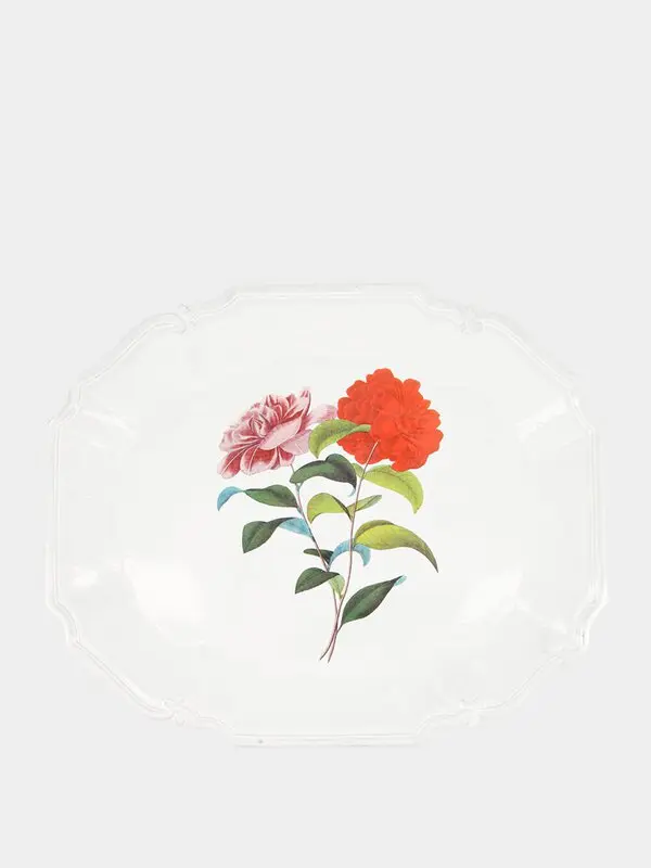 ASTIER DE VILLATTE Stuttgart Flower Platter - White