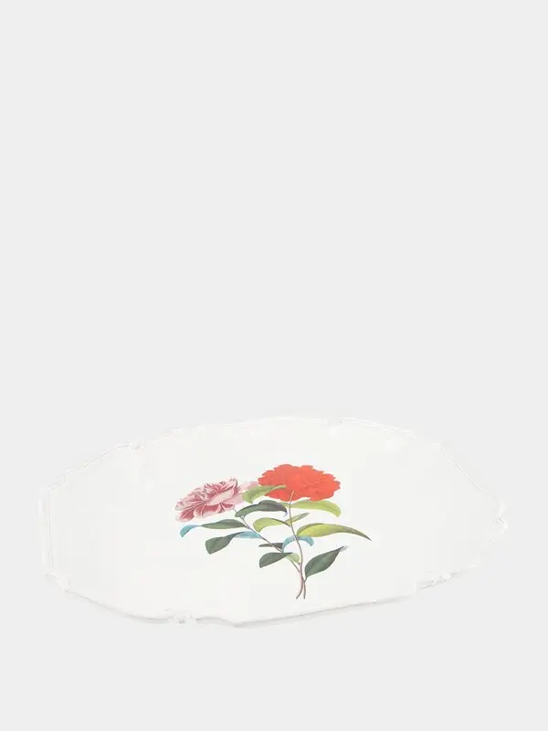 ASTIER DE VILLATTE Stuttgart Flower Platter - White