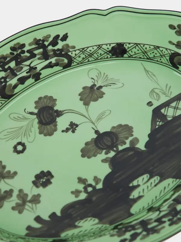 GINORI 1735 Oriente Italiano Bario Large Oval Platter - Green