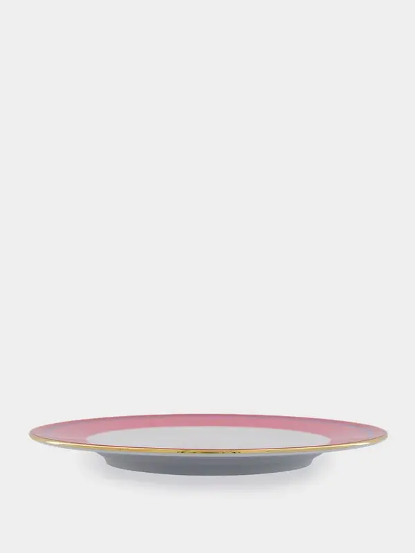 La DoubleJ Set Of 2 Rainbow Rose Dinner Plates - Pink