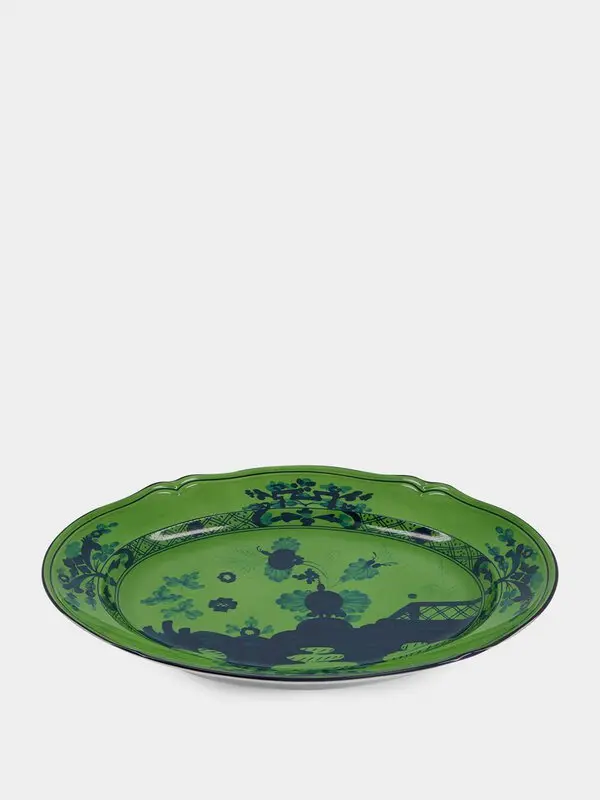 GINORI 1735 Oriente Italiano Malachite Oval Platter - Green