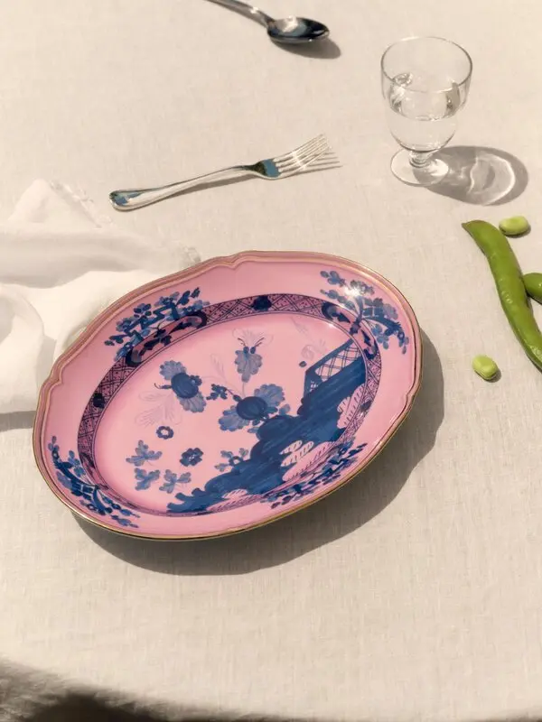 GINORI 1735 Oriente Italiano Azalea Platter - Pink