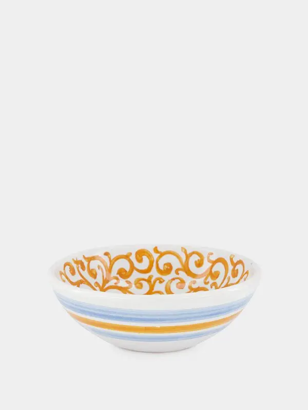 LES-OTTOMANS Handpainted Faces Ceramic Bowl
