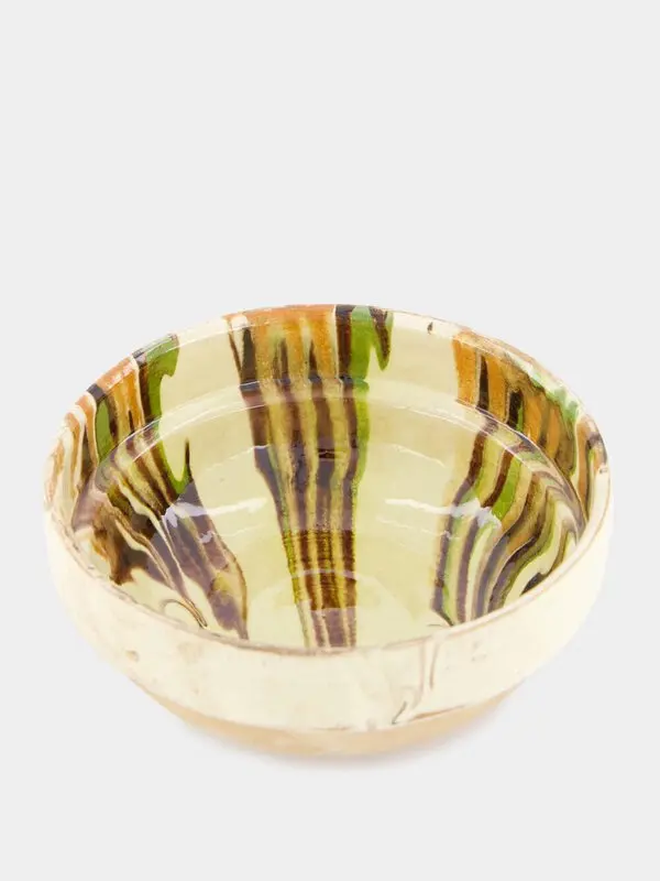 Madam Stoltz Hand-painted Earthenware Off- Bowl