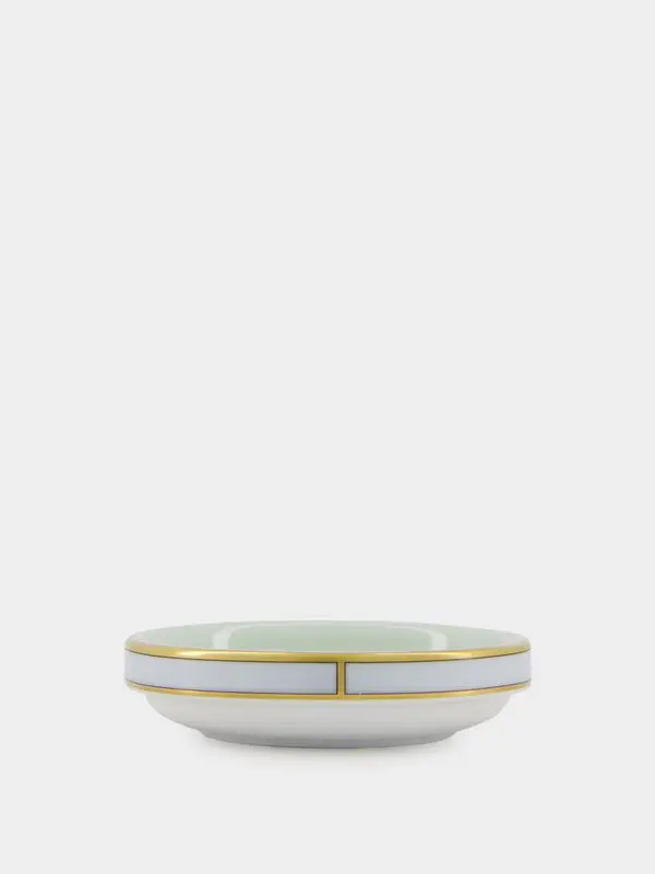 GINORI 1735 Porcelain Diva Butter Dish - Green