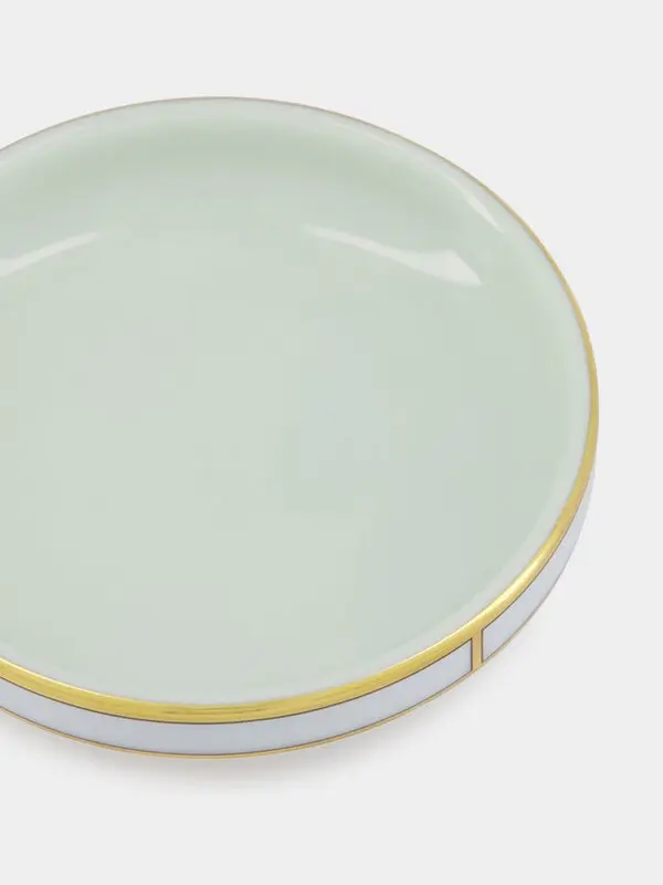 GINORI 1735 Porcelain Diva Butter Dish - Green