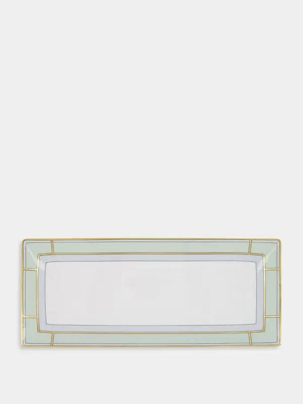 GINORI 1735 Verde Porcelain Diva Rectangular Tray