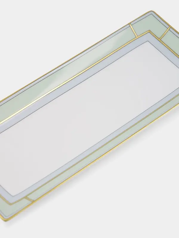 GINORI 1735 Verde Porcelain Diva Rectangular Tray