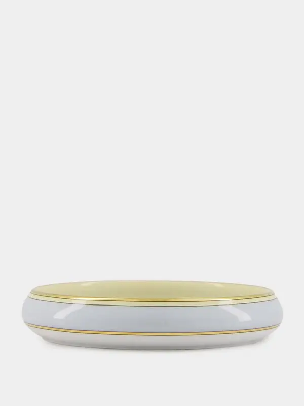 GINORI 1735 Light Diva Round Porcelain Change Tray - Blue