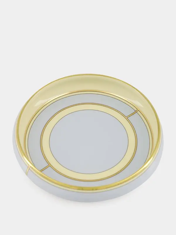 GINORI 1735 Light Diva Round Porcelain Change Tray - Blue