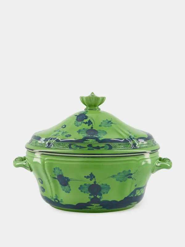 GINORI 1735 Oriente Italiano Malachite Tureen - Green