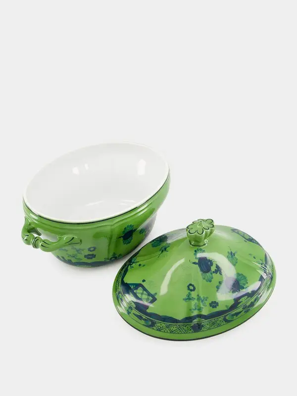 GINORI 1735 Oriente Italiano Malachite Tureen