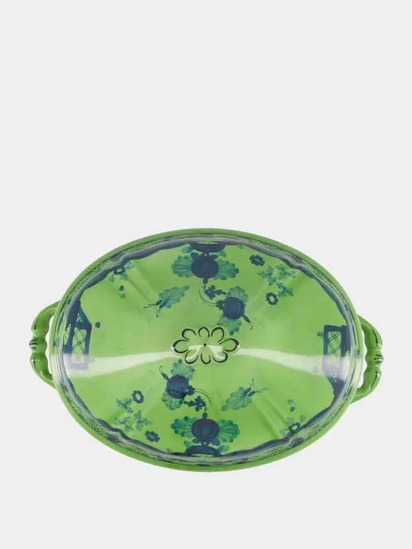 GINORI 1735 Oriente Italiano Malachite Tureen - Green