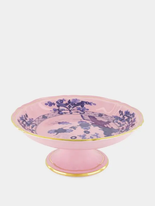 GINORI 1735 Azalea Oriente Italiano Porcelain Fruit Holder - Pink