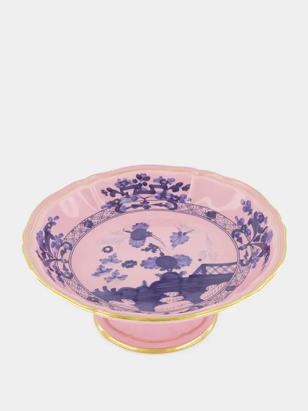 GINORI 1735 Azalea Oriente Italiano Porcelain Fruit Holder - Pink