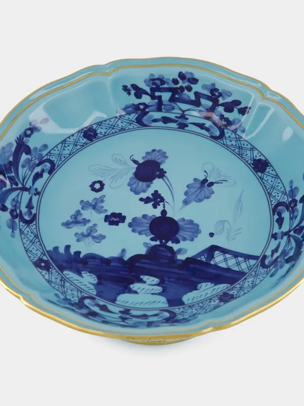 GINORI 1735 Oriente Italiano Porcelain Fruit Holder - Blue