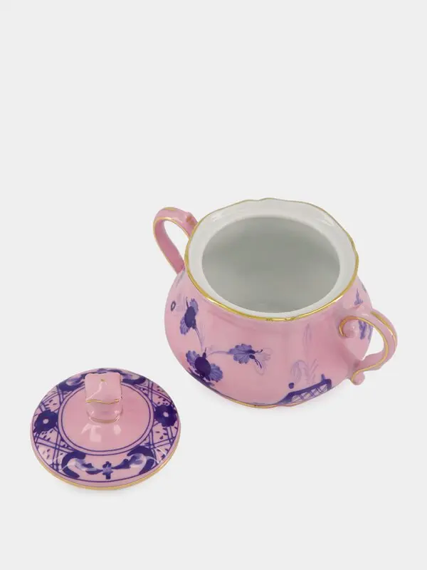 GINORI 1735 Oriente Italiano Azalea Sugar Bowl - Pink
