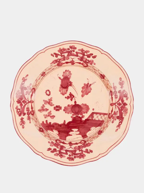GINORI 1735 Oriente Italiano Vermiglio Dinner Plate - Red