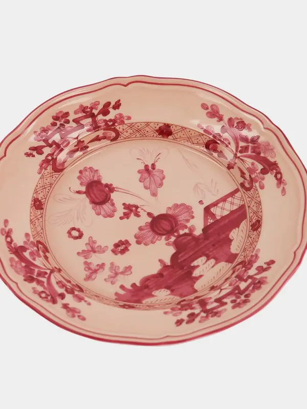 GINORI 1735 Oriente Italiano Vermiglio Dessert Plate - Red