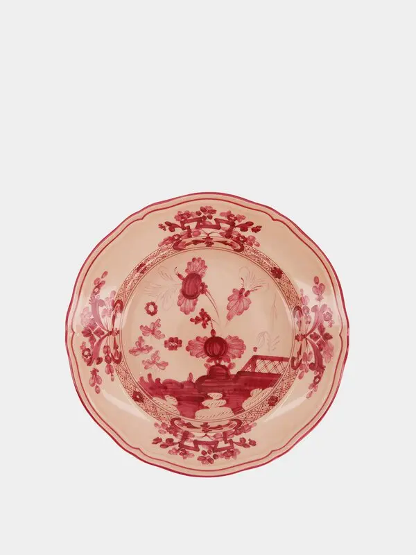 GINORI 1735 Oriente Italiano Vermiglio Dessert Plate - Red