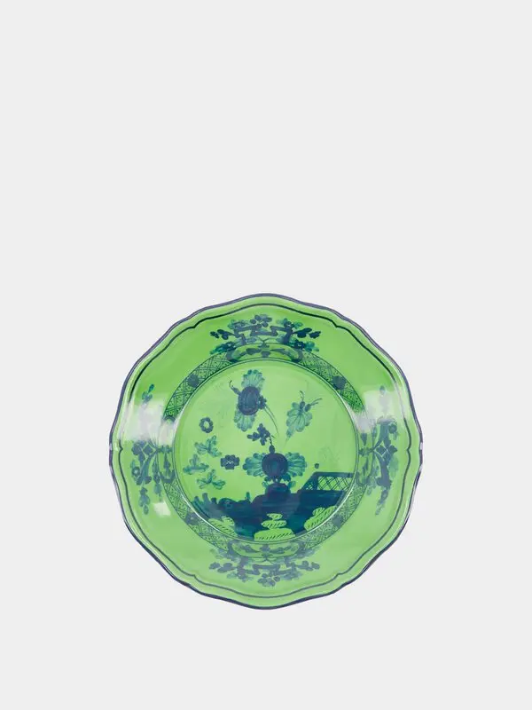 GINORI 1735 Oriente Italiano Malachite Bread Plate - Green