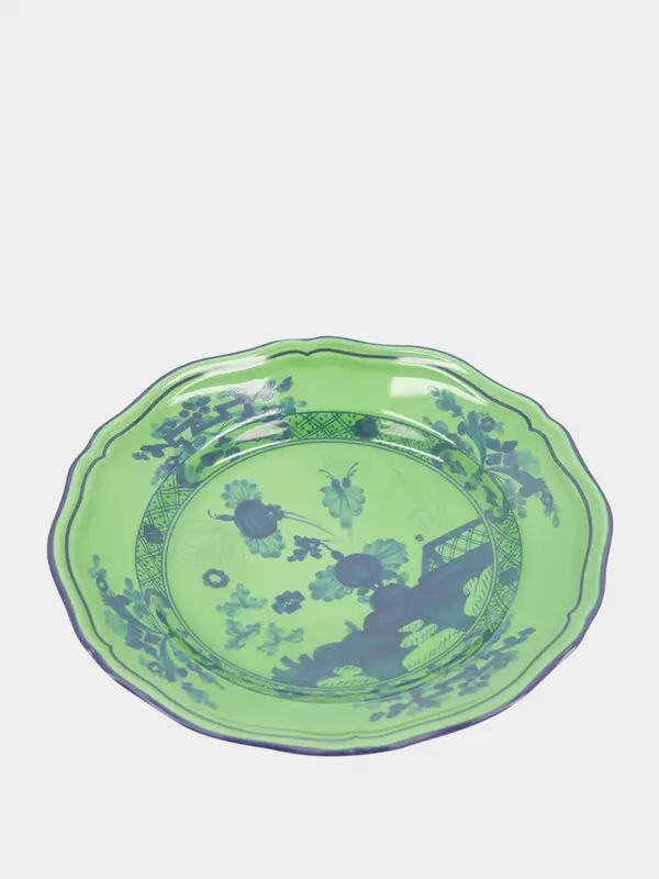 GINORI 1735 Oriente Italiano Malachite Bread Plate - Green