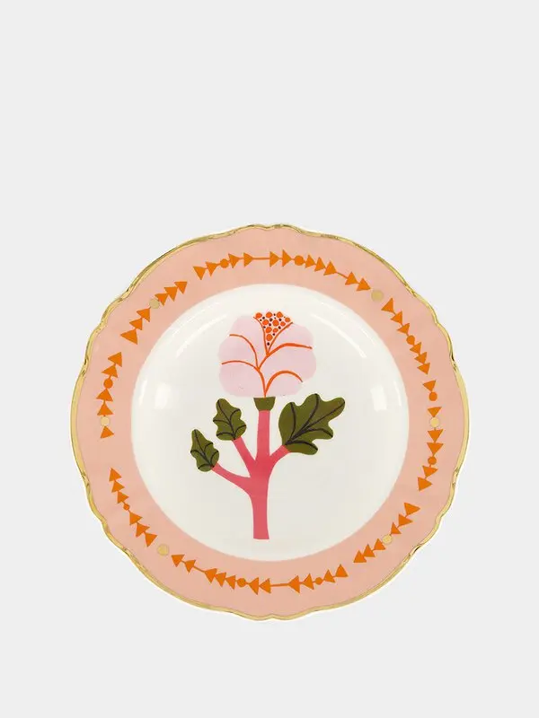 BITOSSI Flower Soup/pasta Plate - Orange