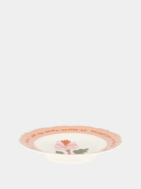 BITOSSI Flower Soup/pasta Plate - Orange