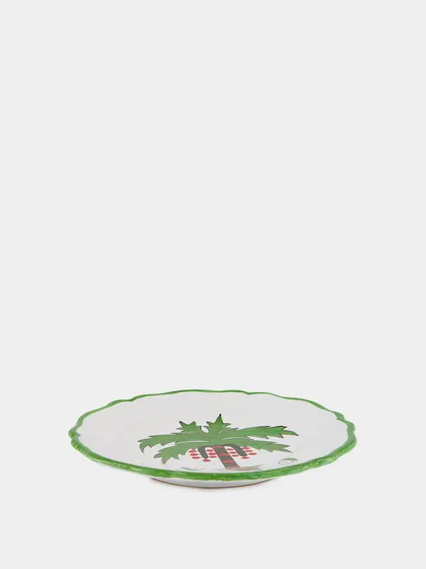 LES-OTTOMANS Sopho Tropical Dessert Plate - White
