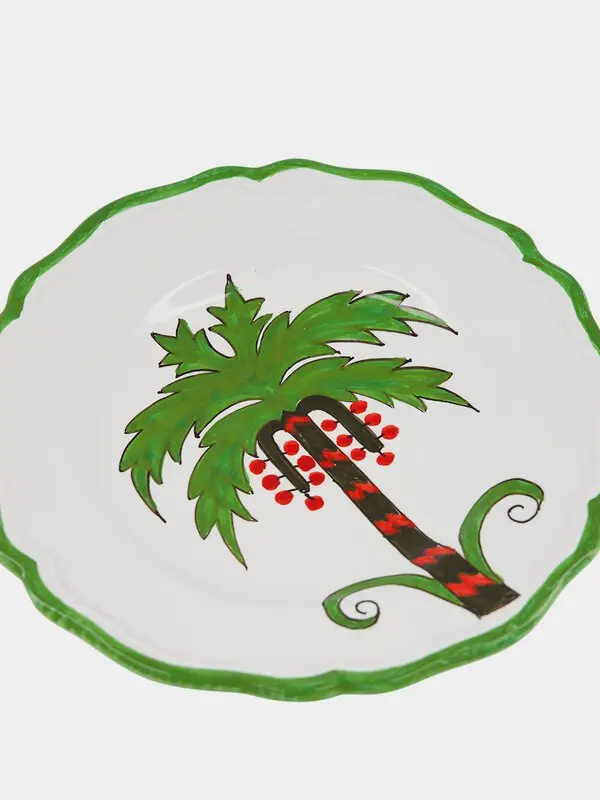LES-OTTOMANS Sopho Tropical Dessert Plate - White
