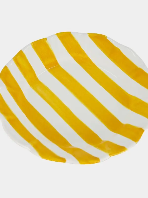 POPOLO Ocher Stripe Dessert Plate