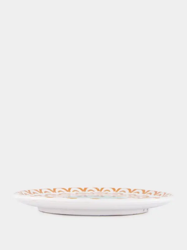 LES-OTTOMANS Sicily Handpainted Dinner Plate - Orange