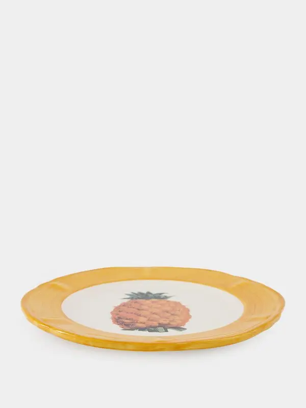 LES-OTTOMANS Botanical Pineapple Dinner Plate