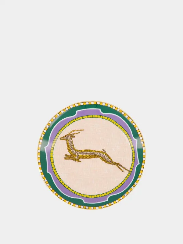 La DoubleJ Mini Doe Porcelain Plate - Multicolour