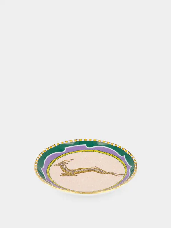 La DoubleJ Mini Doe Porcelain Plate - Multicolour
