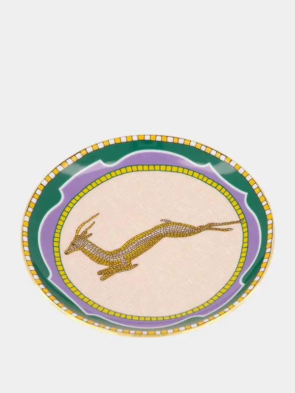 La DoubleJ Mini Doe Porcelain Plate - Multicolour