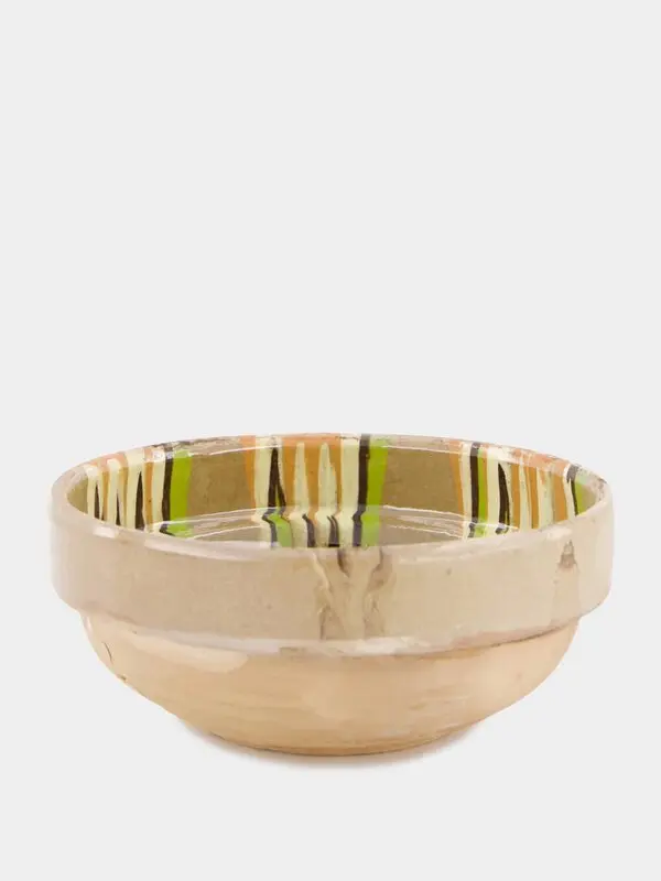 Madam Stoltz Hand-painted Earthenware Bowl - Multicolour