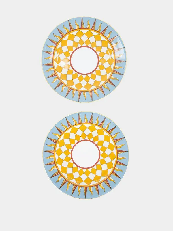 La DoubleJ Ra Dessert Plates Set Of 2 - Yellow