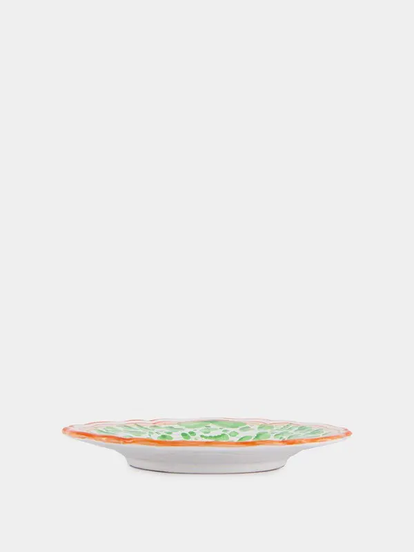 LES-OTTOMANS La Menagerie D'ete Seahorse Dessert Plate - Orange