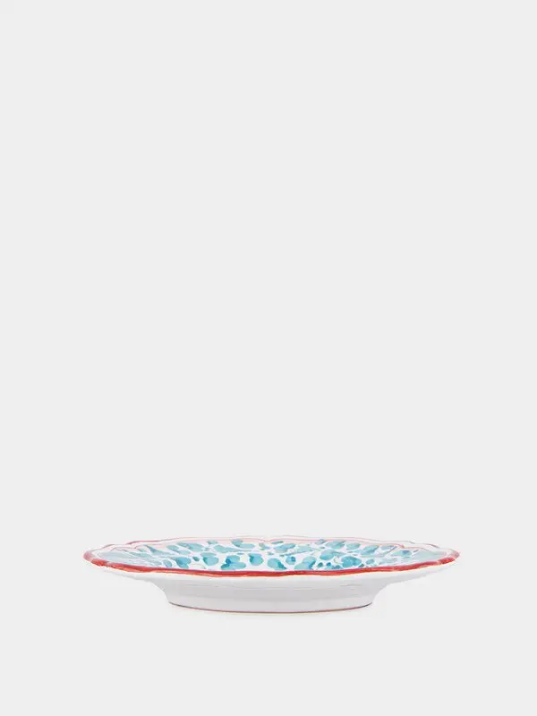 LES-OTTOMANS La Menagerie D'ete Lobster Dessert Plate - Red